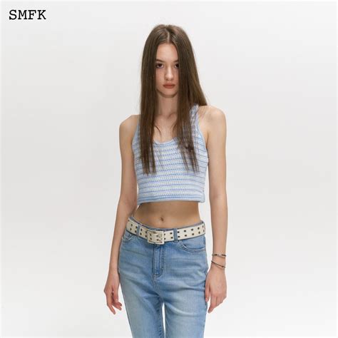 Compass Blue Stripe Vest Smfk Official