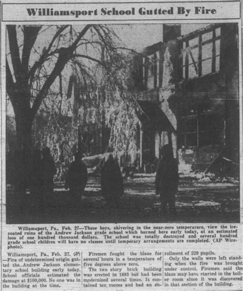 Valley Girl Views The Jackson School Fire 1950 Newberry