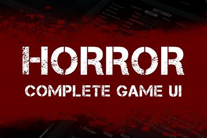 Horror Ui Dark Theme Gui Game Content Shopper Unity Asset Store™ Sales And Price Drops