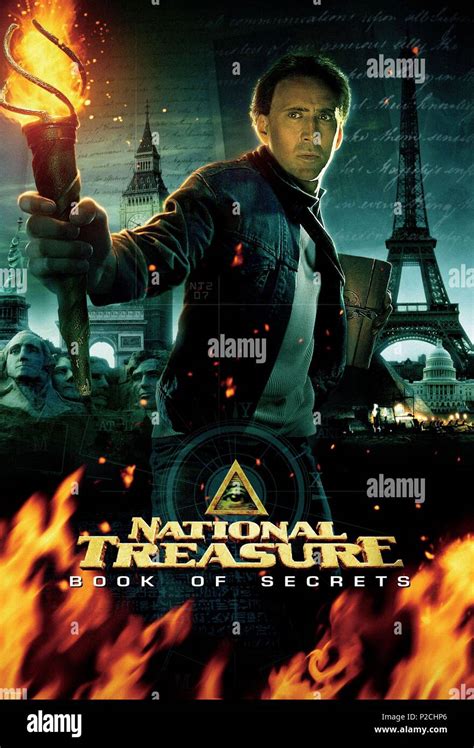 Nicolas Cage Poster Film Title National Treasure Hi Res Stock