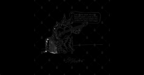 B Kliban Cat Guitar Cat Sticker Teepublic