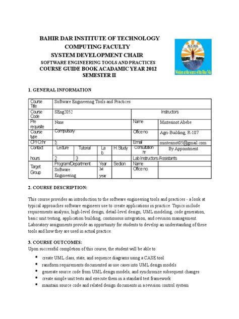 Software Engineering Tools Course Guide Book 1 Download Free Pdf