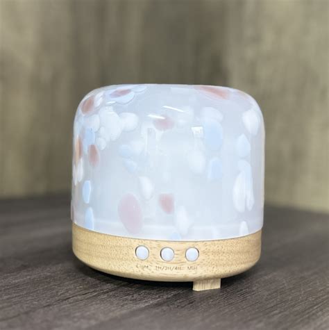 Colorful Dot Matte Cover Real Wood Essential Oil Glass Scent Aroma Fragrance Diffuser Air