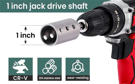 Stainless Steel Trailer Jack Drill Adapter Fits Cordless