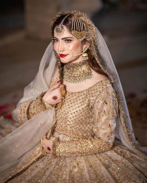 ethereal elegance neelam muneer dazzles in ivory bridal attire by maha