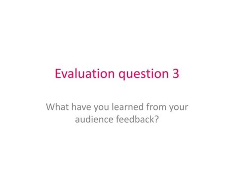 Evaluation Question 5 Ppt