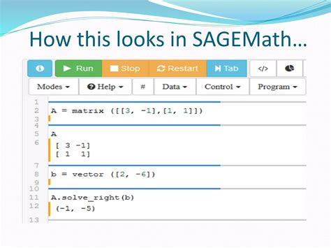Using Sage Maths To Solve Systems Of Linear Equations Pptx