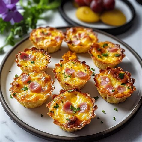 Ham And Cheese Mini Quiches Recipe My Tasteful Recipes