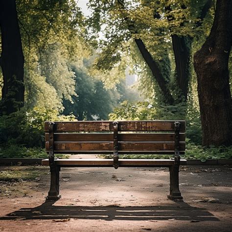 Premium Ai Image Bench In A Park