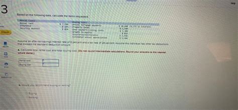 solved 3 based on the following data calculate the items