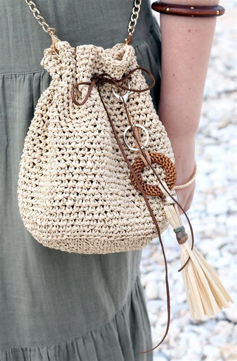 Crochet Drawstring Bag Pattern Simple For Beginners Crochet