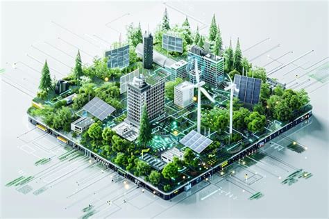 Premium Photo Decarbonization Roadmap For A European City Made Of Data On Top Of A Square Data