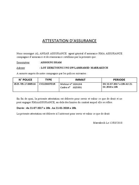 Attestation Bechra Oualid Copie Copie Pdf