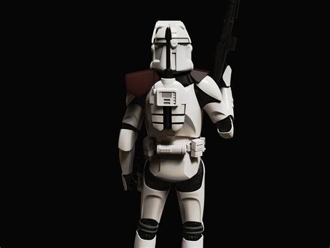 ⭐ Star Wars 3d Printable Clone Recon Sniper Figure・ Obj File For 3d