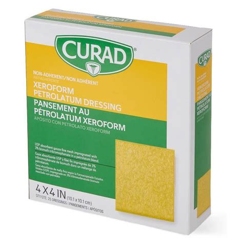 Curad Non Adherent Xeroform Petrolatum Gauze Dressing Non Adherent