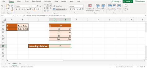 How To Calculate Hamming Distance In Excel Sheetaki