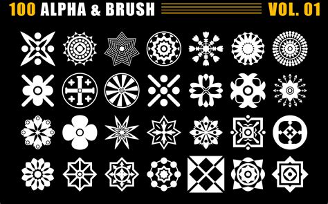 Artstation 100 Alpha And Brush Brushes