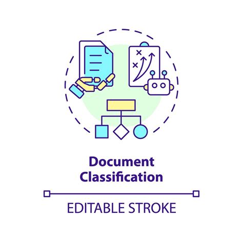 Document Classification Multi Color Concept Icon Natural Language