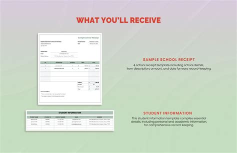 Sample School Receipt Template in Excel, Google Docs, Word, Google Sheets - Download | Template.net