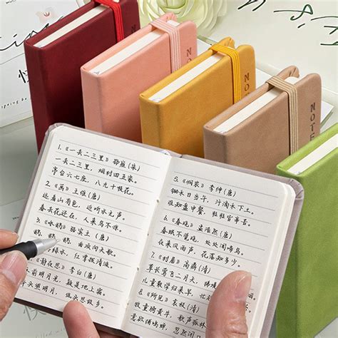 Creative Colorful Leather Strap Notebook Convenient Portable Notebook A7 Mini Leather Notebook