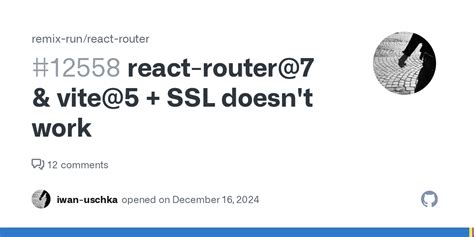 React Router7 And Vite5 Ssl Doesnt Work · Issue 12558 · Remix Runreact Router · Github