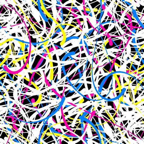 Blob Doodle Curves Vector Seamless Pattern Stock Vector Illustration Of Curl Decor 113742175