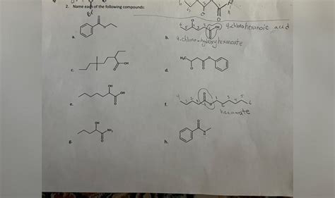 Solved 2 Name Each Of The Following Compounds Leben