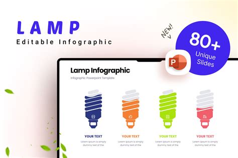 Lamp Infographic Powerpoint Template Por Digitcase En Poweredtemplate Plantilla De Powerpoint