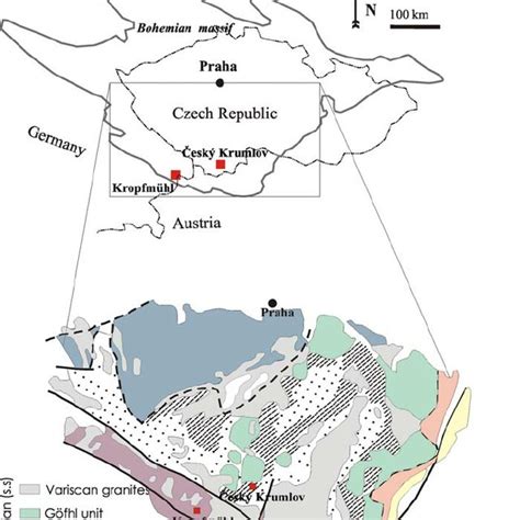 Location Of The Bohemian Massif And The Detailed Geological Map Of The