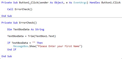 Create Your Own Visual Basic NET Subs