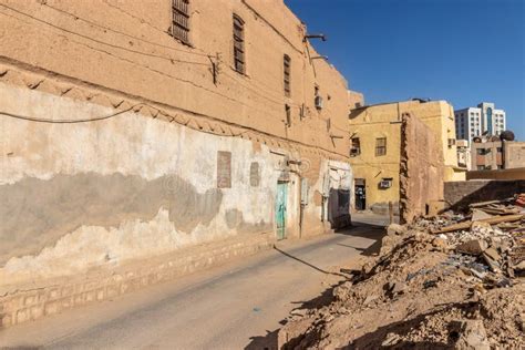 Crumbling Street Of Ad Dirah Neighborhood In Riyadh Saudi Arab Stock