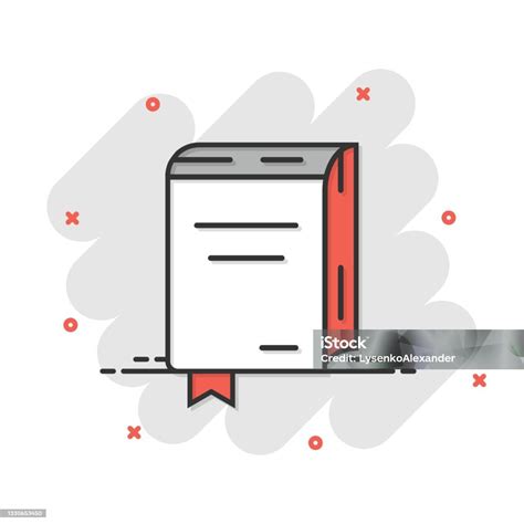 만화 스타일의 문서 책 아이콘 흰색 배경에 종이 시트 만화 벡터 그림 메모장 문서 스플래시 효과 비즈니스 개념 0명에 대한 스톡 벡터 아트 및 기타 이미지 Istock