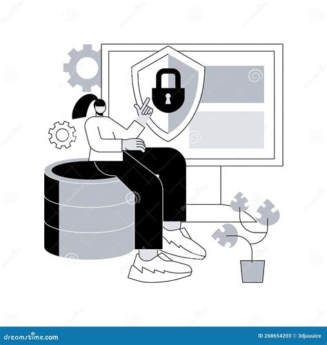 Cyber Security Abstract Concept Vector Illustration Stock Vector Illustration Of Cartoon