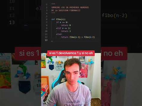 Ejercicio sucesión de Fibonacci en Python python javascript java programacion YouTube