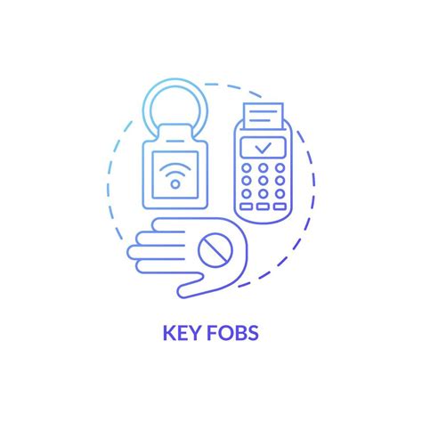 Key Fobs Blue Gradient Concept Icon Innovative Lock Control Touchless System Abstract Idea