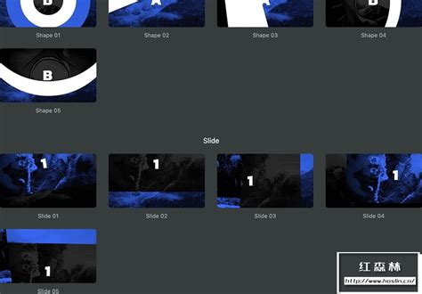 【fcpx插件】50种创意渐变网格分割镜像视差滑动淡入淡出效果转场动画 premiumvfx essential transitions 红森林