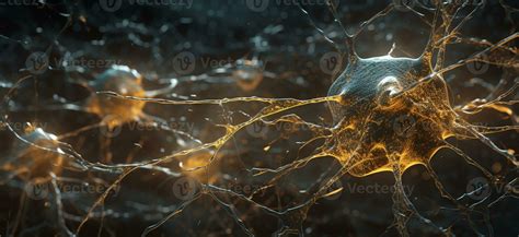 Neuron And Synapse Like Stuctures Depicting Brain Chemistry Banner