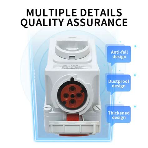 Factory Direct Ip67 32a Single Phase Waterproof Iec Switch Socket With