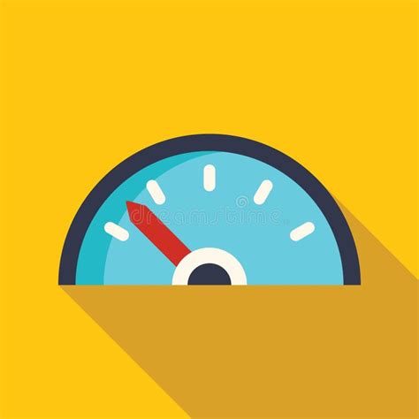 Speedometer Showing Increasing Performance On Yellow Background Stock Vector Illustration Of