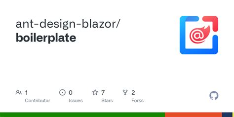 GitHub Ant Design Blazor Boilerplate