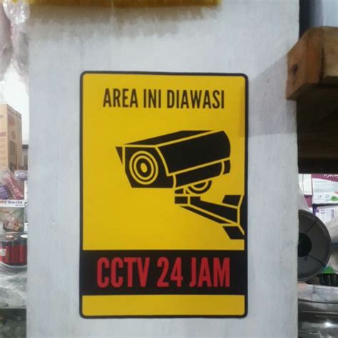 Jual Cctv Stiker Peringatan Isi 5 Peringatan Awas Ada Cctv Tulisan