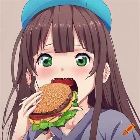A Cute Anime Girl Wearing Crown Pizza Background On Craiyon
