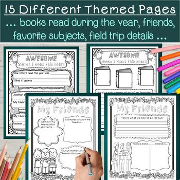End of Year Memory and Keepsake Book With Independent Reflections Activities