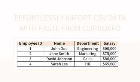 Free Csv Templates For Google Sheets And Microsoft Excel Slidesdocs