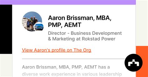 Aaron Brissman Mba Pmp Aemt Director Business Development And Marketing At Rokstad Power