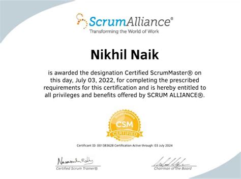 Nikhil N On Linkedin Csmcertification