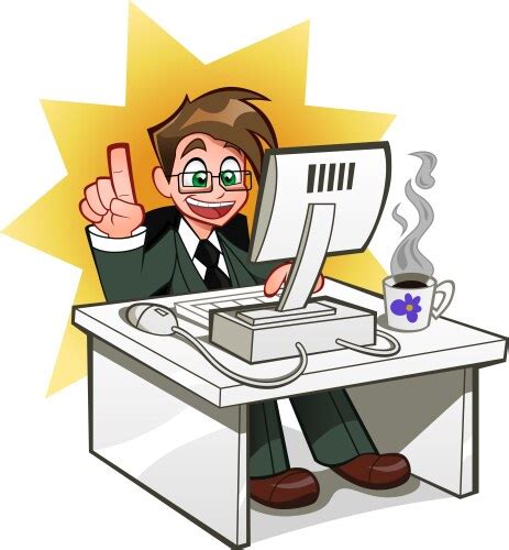 Programmer At Work Royalty Free Vector Image VectorStock