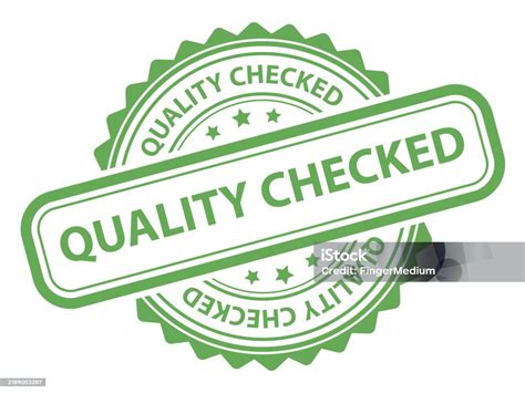 Quality Checked Rubber Seal Stamp Stock Illustration Download Image