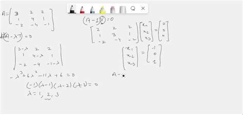 solved find the eigenvalues and eigenvectors of the matrix [[ 1 2 4