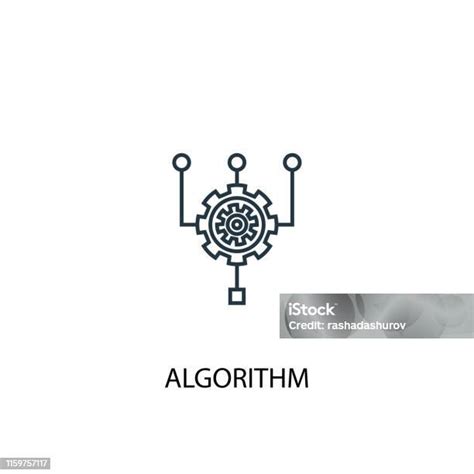 Ilustración De Icono De Línea De Concepto De Algoritmo Ilustración De Ilustración De Icono De Línea De Concepto De Algoritmo Ilustración De